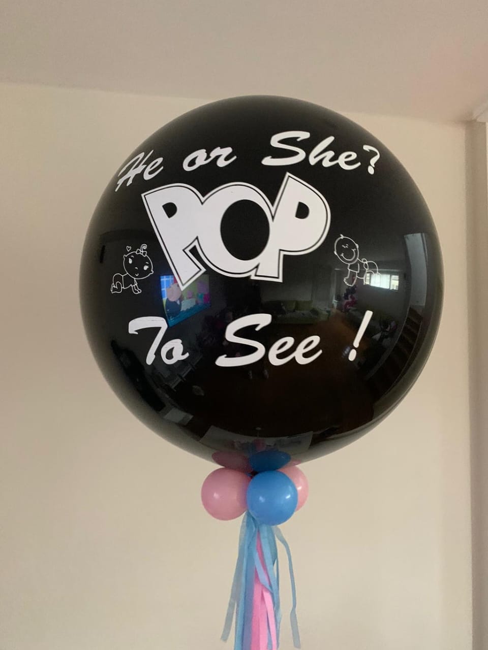 He or She Balloon - Same Day Delivery Available